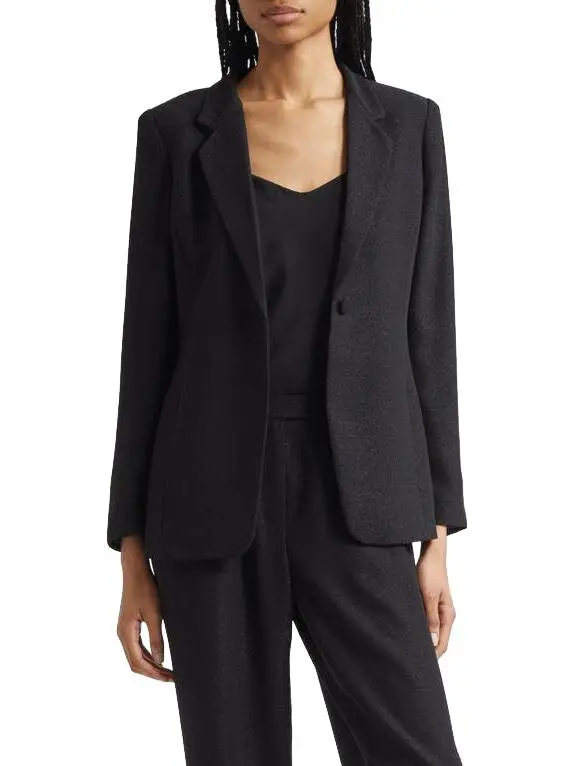 Emporio Armani One-button Blazer - Solid Black