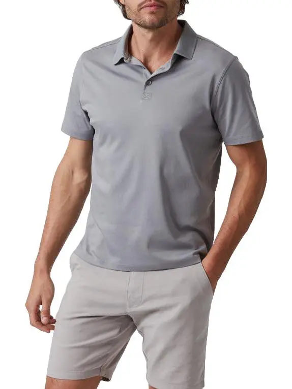 34 Heritage Pima Cotton Polo - Monument Grey