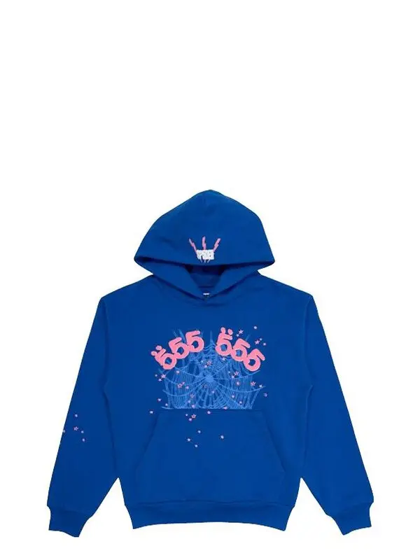 SP5DER Angel Number Hoodie - Blue