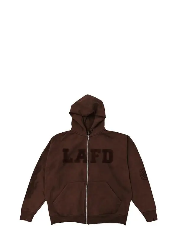 TRAVIS SCOTT Lafd Zip Hoodie - Brown