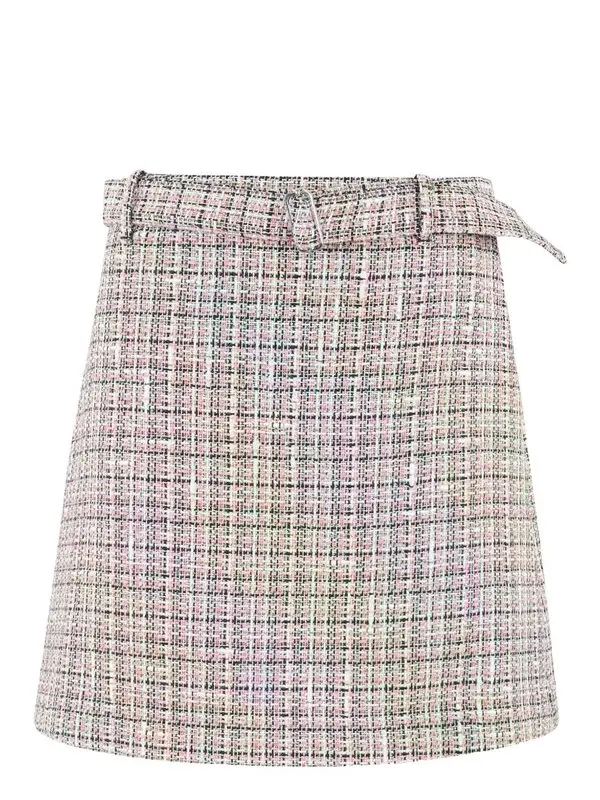 Theory Tweed A-line Skirt - Pink