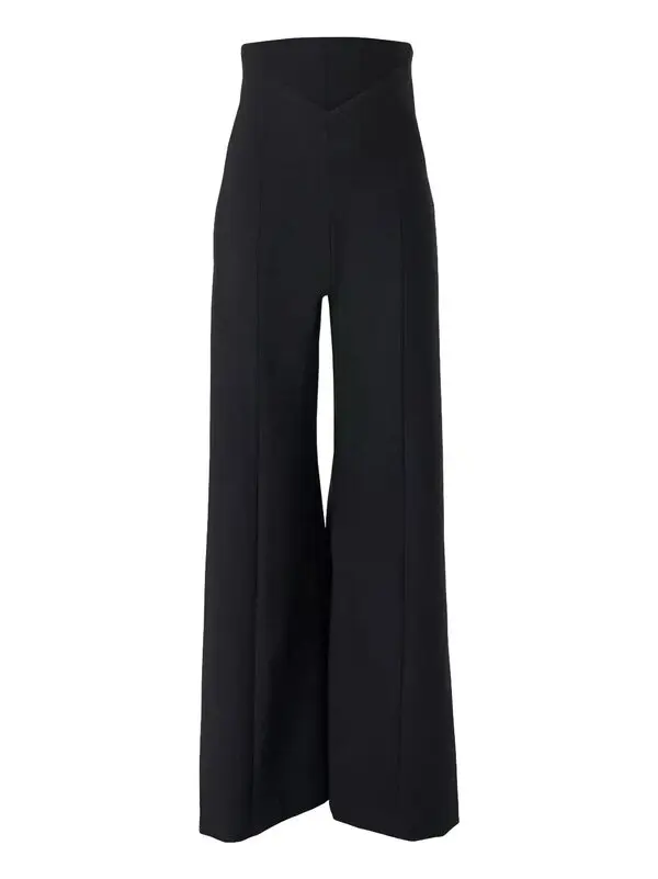 Carolina Herrera V-waist Wide-leg Pants - Black