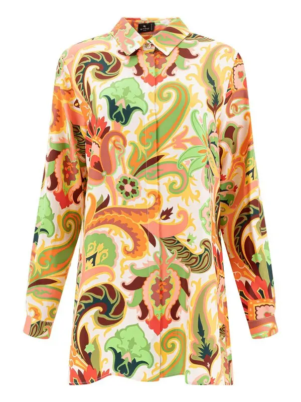 Etro Silk Paisley Shirt - Green