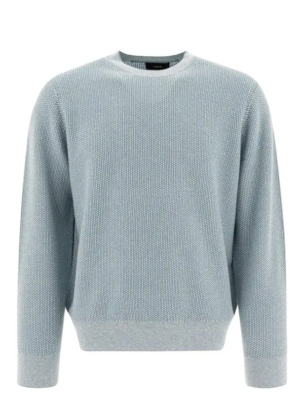 VIN CE. Geometric Jacquard Knitwear - Light Blue