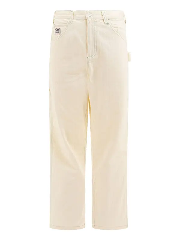 BODE Cotton Work Trousers - White