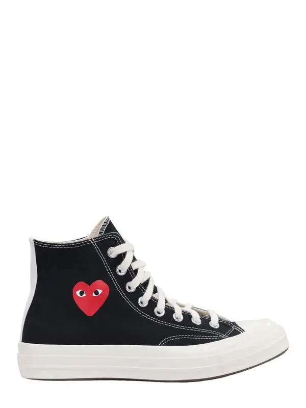 Play Comme Des Garcon X Converse Chuck 70 High Top Sneakers - Black