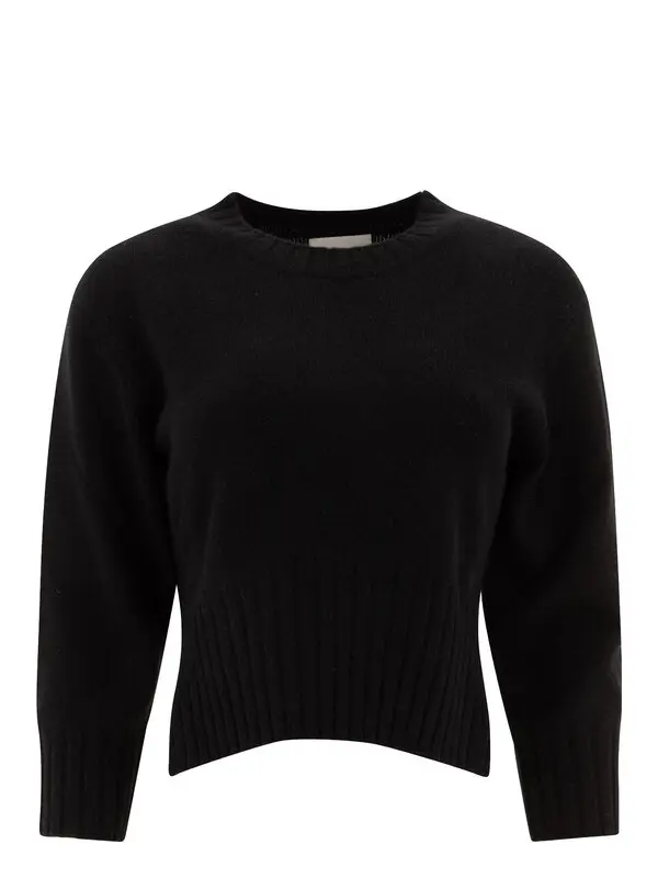 LOULOU STUDIO Mora' Crew-neck Cashmere Sweater - Black