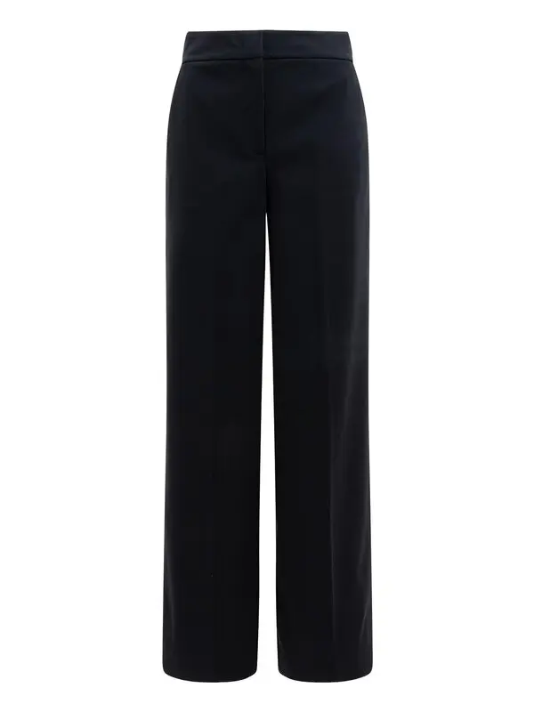 Max Mara Straight-leg Cotton Jersey Trousers - Black