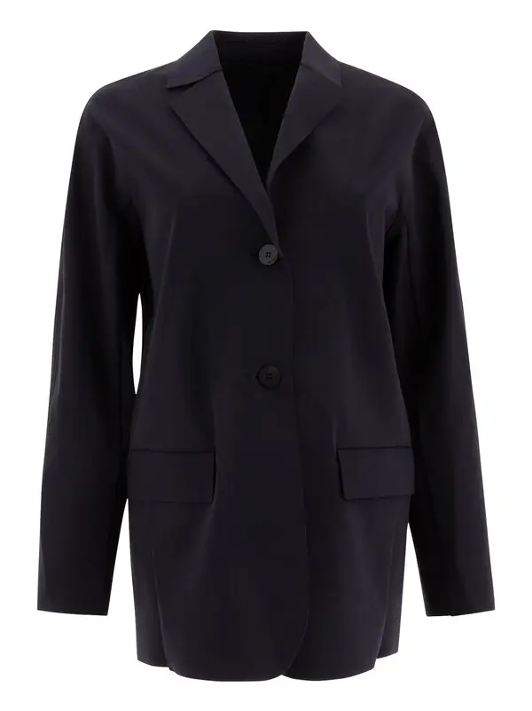 Max Mara Single-breasted Jersey Blazer - Black