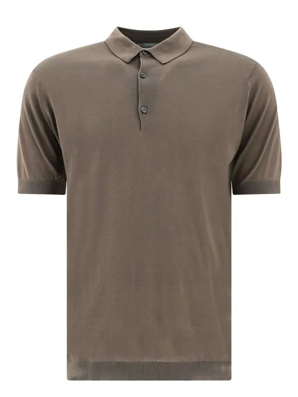 John Smedley Polo Shirts - Brown