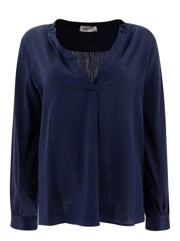 F.IT Silk Blend Shirt - Blue