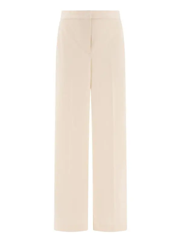 Max Mara Straight-leg Technical Cotton Jersey Trousers - White