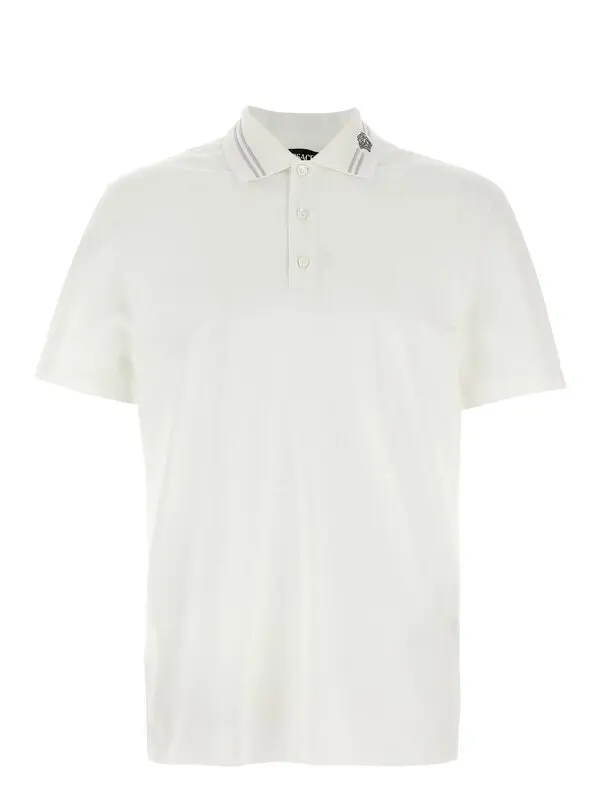 Versace Medusa Embroidery' Polo Shirt - White