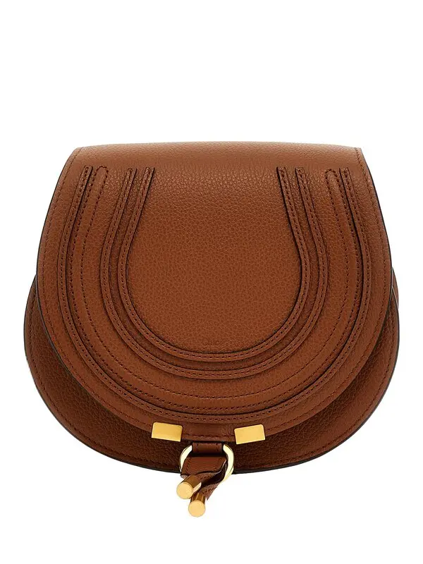 Chloé Marcie Small Saddle Crossbody Bag - Brown