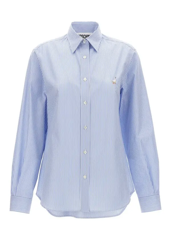 Moschino Oca' Embroidered Shirt - Light Blue