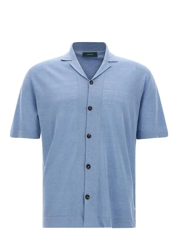 ZANONE Short Sleeve Shirt - Light Blue