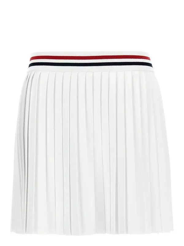 Thom Browne Rwb Pleated Mini Skirt - White