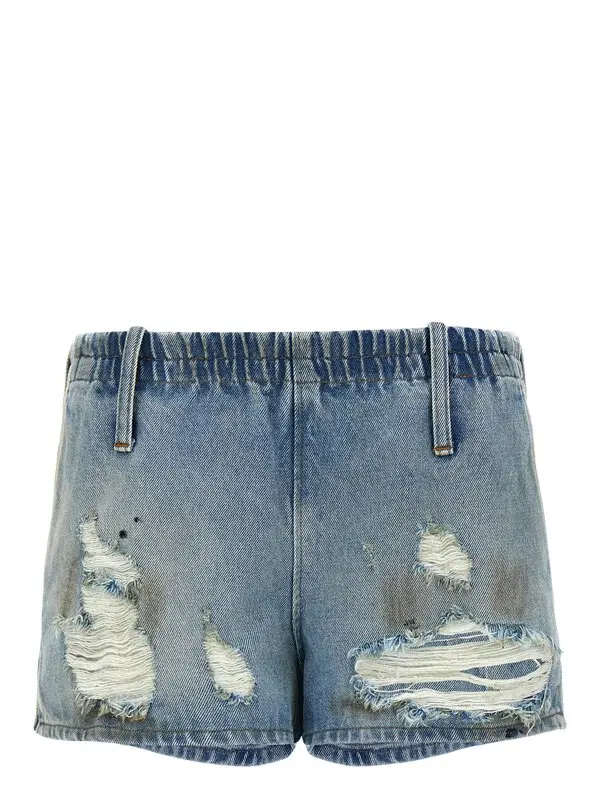 MAISON MARGIELA Denim Shorts - Light Blue