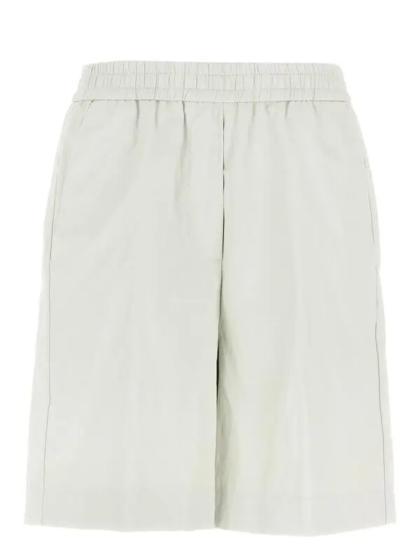 NUDE Leather-effect Bermuda Shorts - White