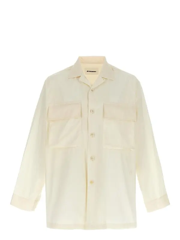 JIL SANDER Logo Embroidery Shirt - White