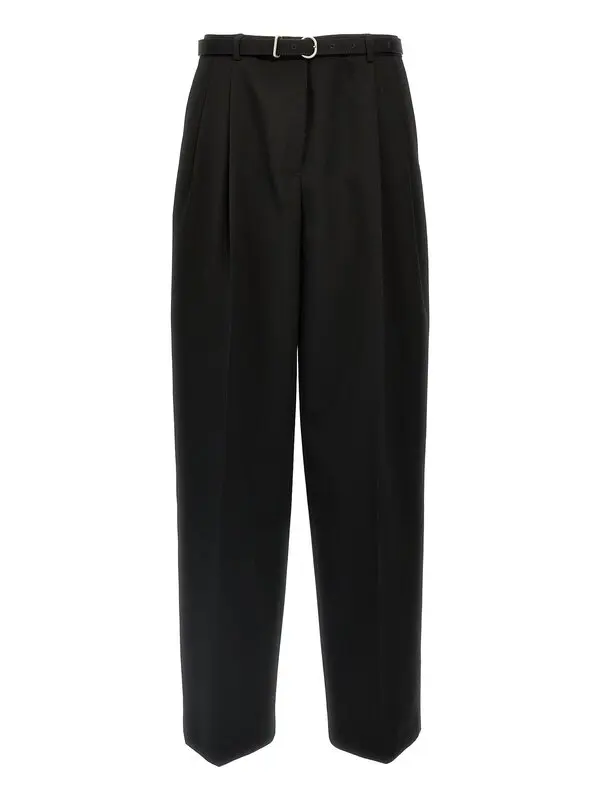 JIL SANDER Wool Trousers - Black