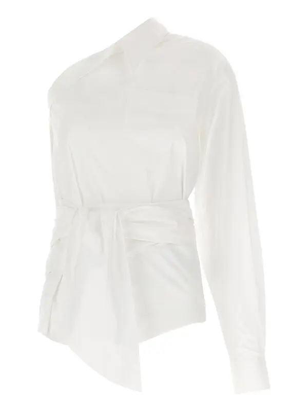 Moschino One-shoulder Shirt - White