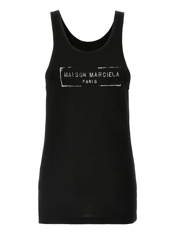 MAISON MARGIELA Logo Tank Top - Black