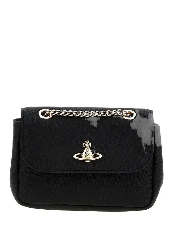 VIVIENNE WESTWOOD Small Purse Chain Shoulder Bag - Black