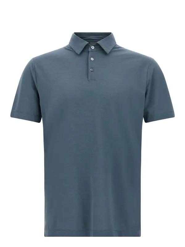 ZANONE Ice Cotton' Polo Shirt - Blue