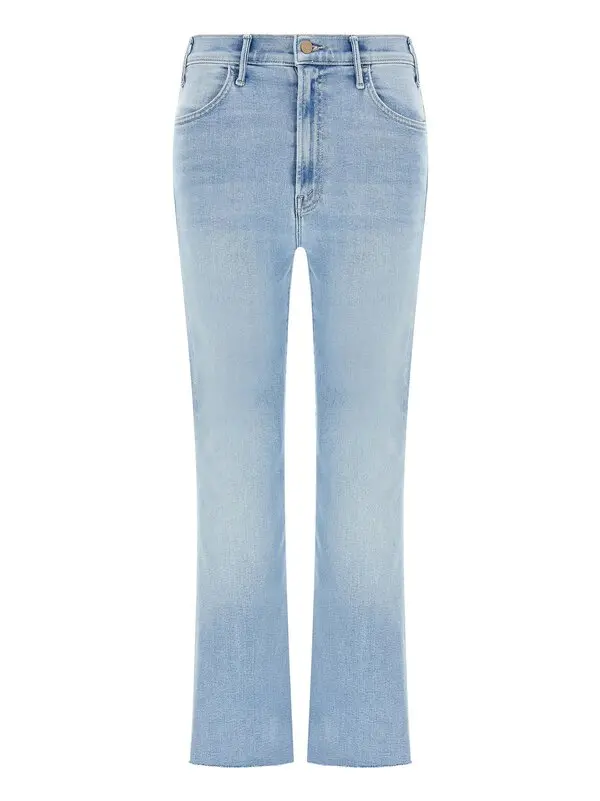 MOTHER The Hustler Ankle Fray Jeans - Light Blue