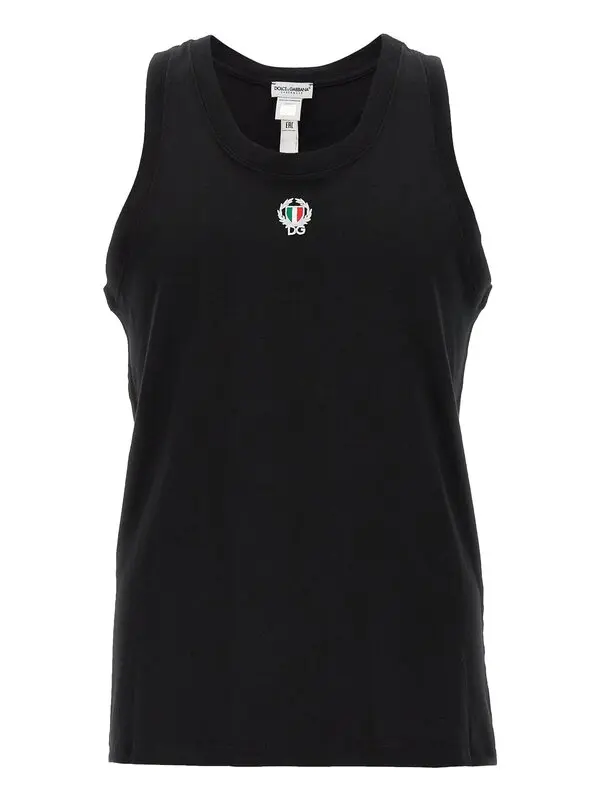 Dolce & Gabbana Sport Crest' Tank Top - Black