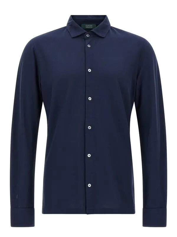ZANONE Ice Cotton Shirt - Blue