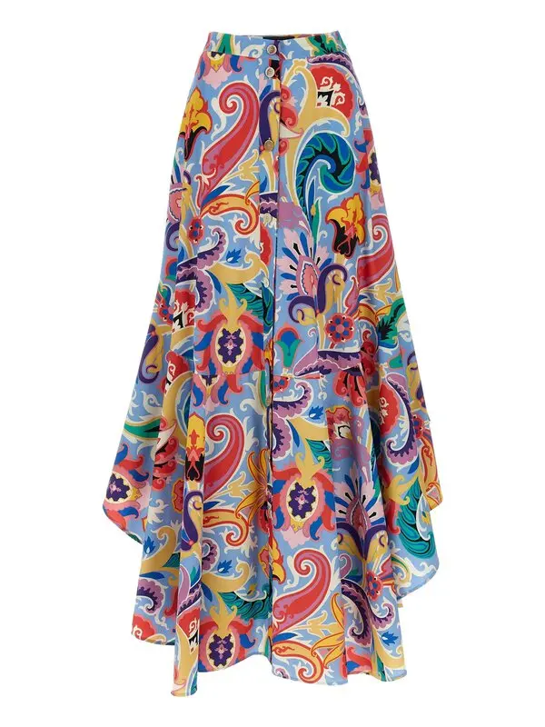 Etro Paisley Print Long Skirt - Multicolor