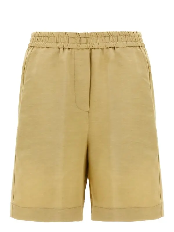 NUDE Linen Bermuda Shorts - Beige