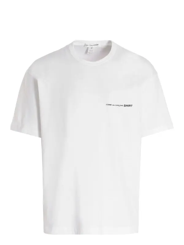 Comme Des Garçons Logo T Shirt - White