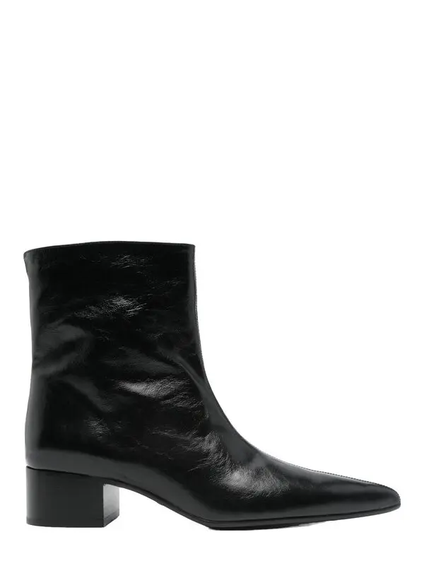 Khaite Andee Leather Boots - Black