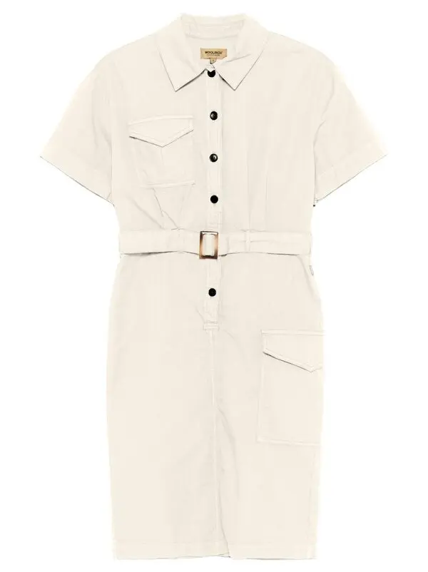 Woolrich Cotton Shirt Dress - Beige