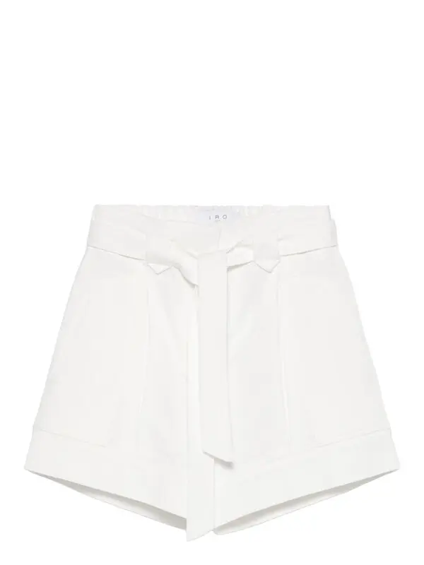 IRO PARIS Hannou Cotton Blend Shorts - White