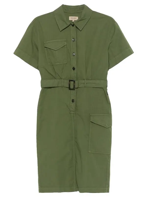 Woolrich Cotton Shirt Dress - Green