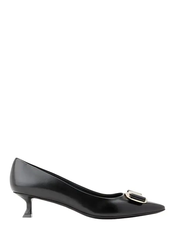 FERRAGAMO Vara Leather Pumps - Black