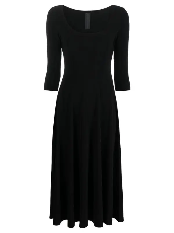 Norma Kamali Flared Midi Dress - Black
