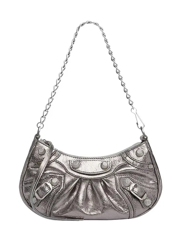 Balenciaga Le Cagole Mini Bag With Chain - Silver