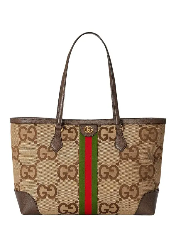 Gucci Ophidia Jumbo Gg Medium Tote - Brown