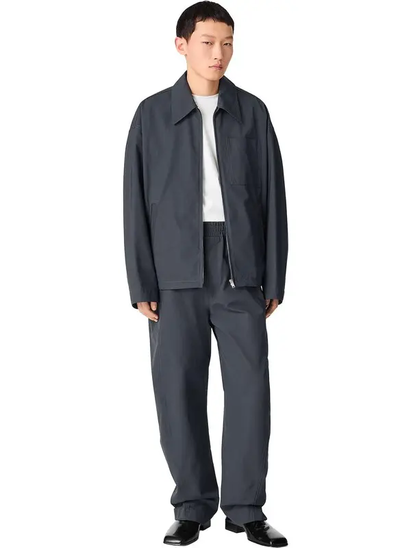 Bottega Veneta Resinated Cotton Trousers - Vulcano