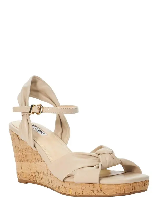 Dune London Kaino Platform Wedge Sandals - Ecru