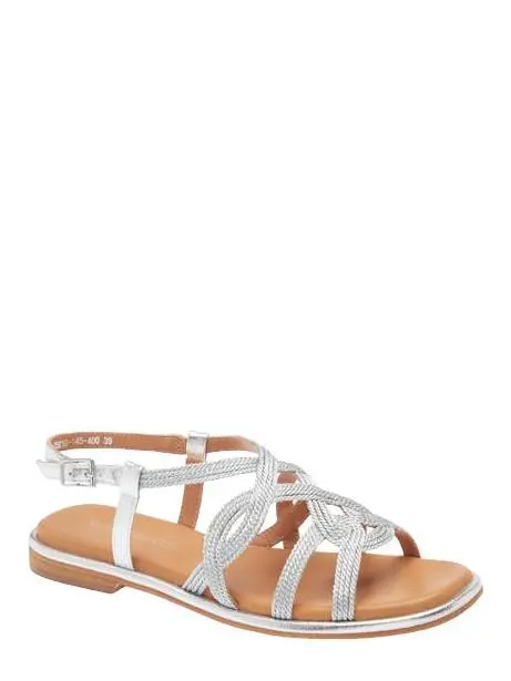 Regarde Le Ciel Elma Ankle Strap Sandal - String/ Antique Silver