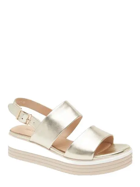 Regarde Le Ciel Sheyla Platform Wedge Sandals - Platino