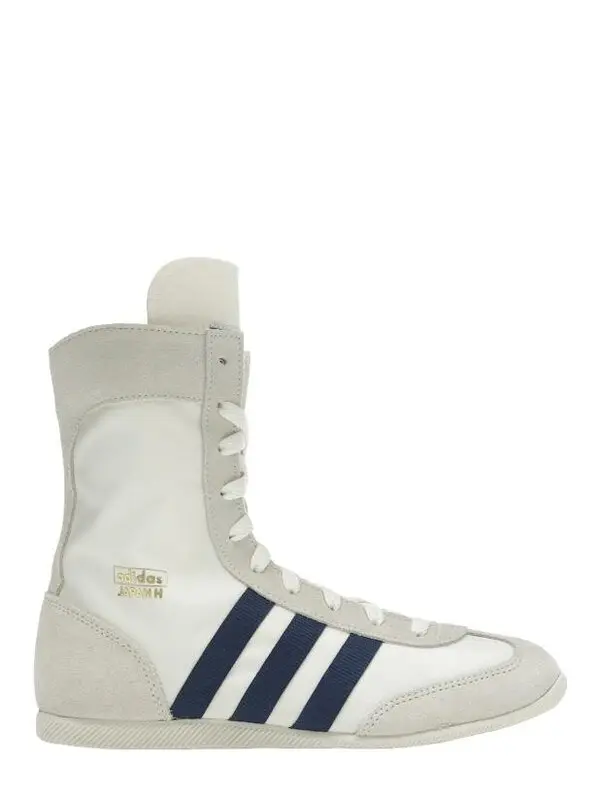 Adidas Japan Mid High-top Sneakers - Cream White/dark Blue/gold Metallic