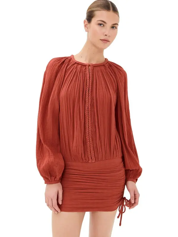 Isabel Marant Jaoni Mini Dress - Burnt Orange
