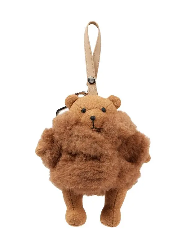 Max Mara Myteak Bear Bag Charm - Brown
